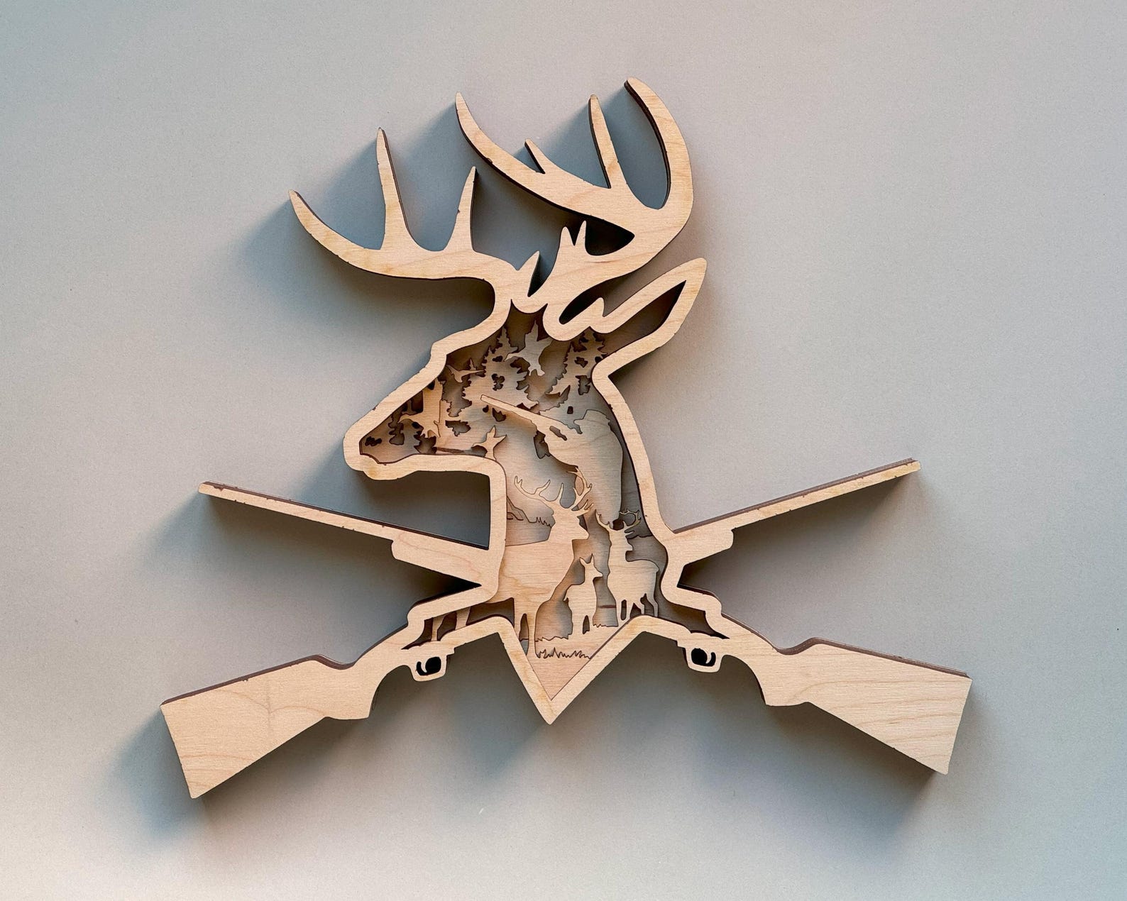 Laser Cutting Templates, Deer Hunting, Laser Cut File, Rifle Layers Svg ...