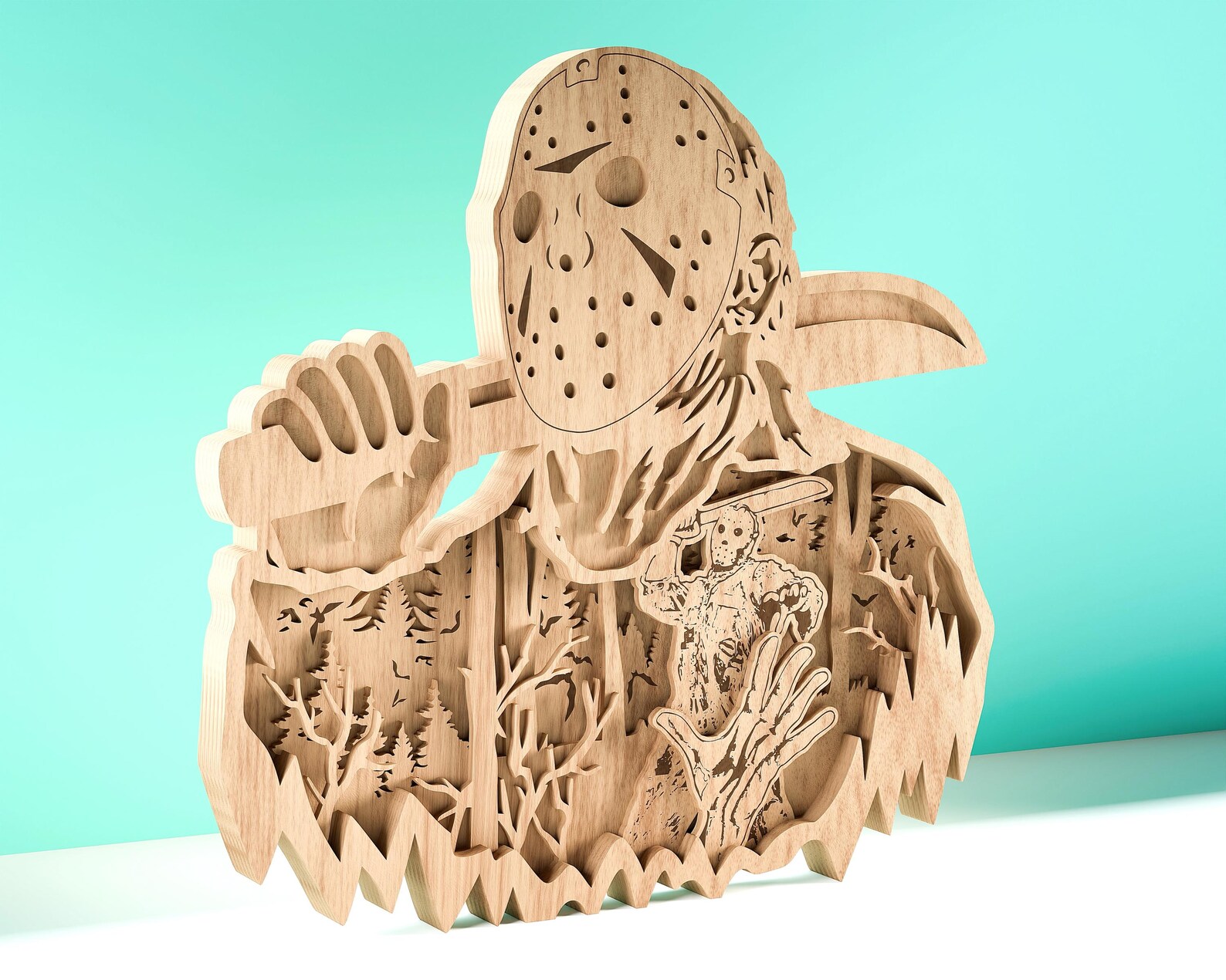 Layered Horror Character SVG, Halloween Laser Cut File (digital ...