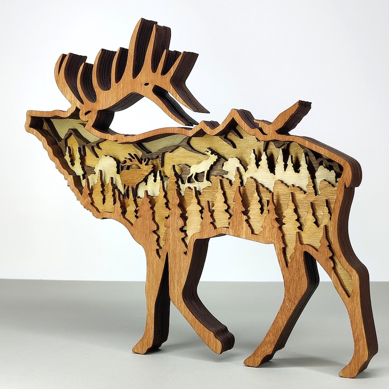 Elk Laser Cut 3d - Etsy