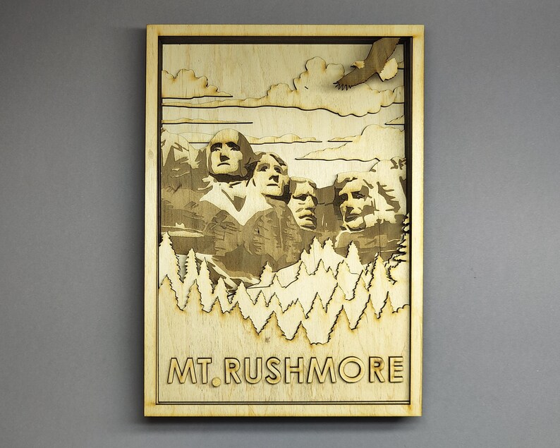 MT.RUSHMORE SVG, Laser Cut Files, Plywood Cutting - 9 Layers - Etsy