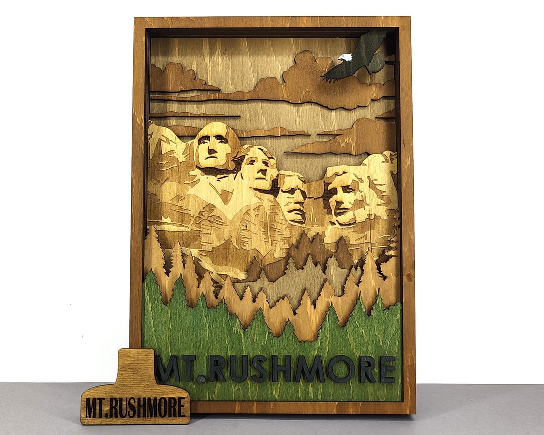 MT.RUSHMORE SVG, Laser Cut Files, Plywood Cutting - 9 Layers - Etsy