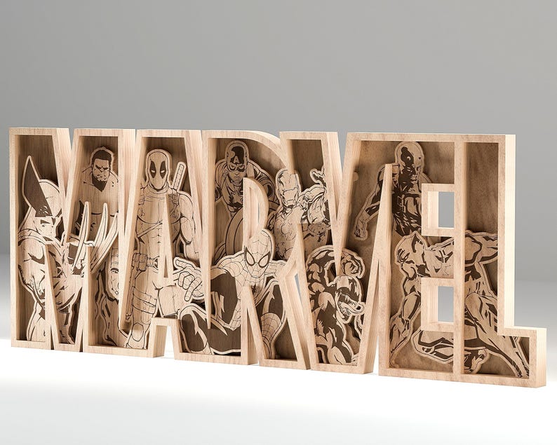 Superhero, Vector Laser Cut File, Instant Download - 5 Layers - Etsy