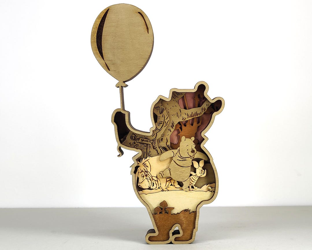 Cartoon Layered Bear, Laser Cut File, Glowforge SVG (digital Download ...