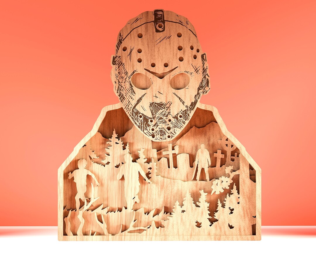 Horror Movie Sign Laser Cut SVG, Halloween Character Files (digital ...