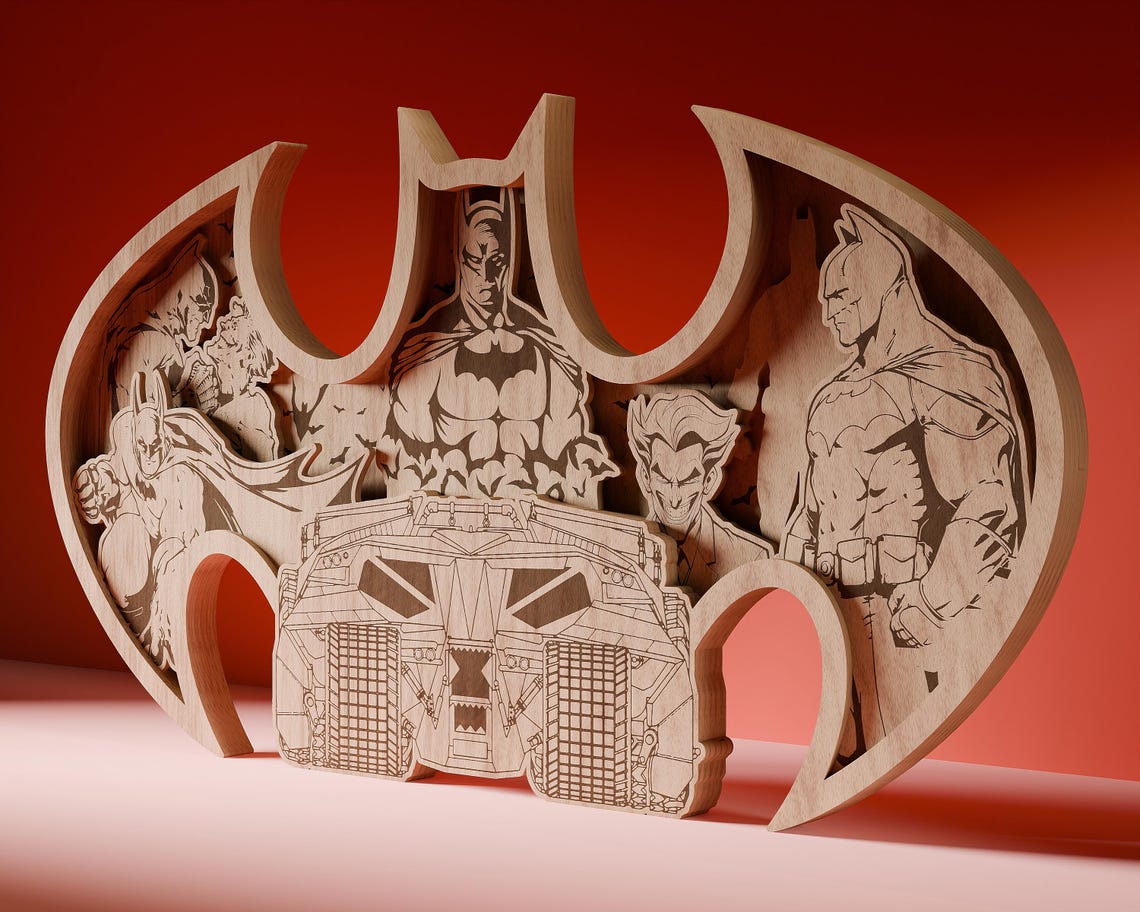 Bat Svg, Laser Cut Files, Instant Download, Super Hero Bat - 5 Layers ...