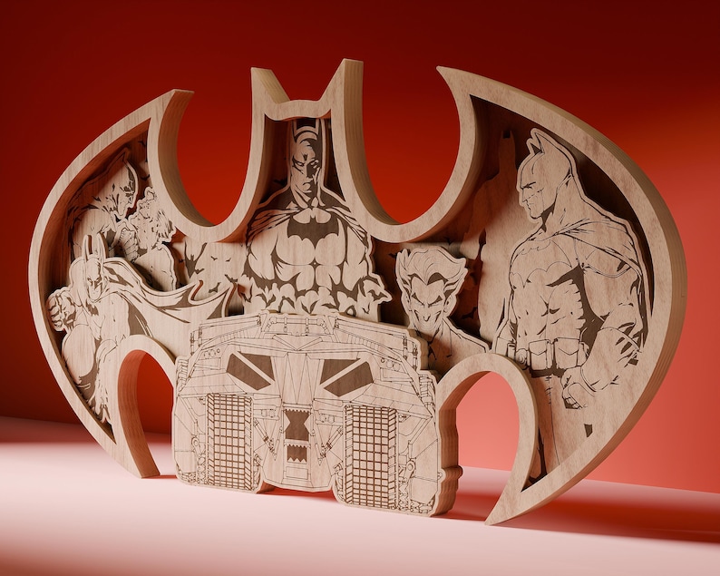 Bat Svg, Laser Cut Files, Instant Download, Super Hero Bat - 5 Layers ...