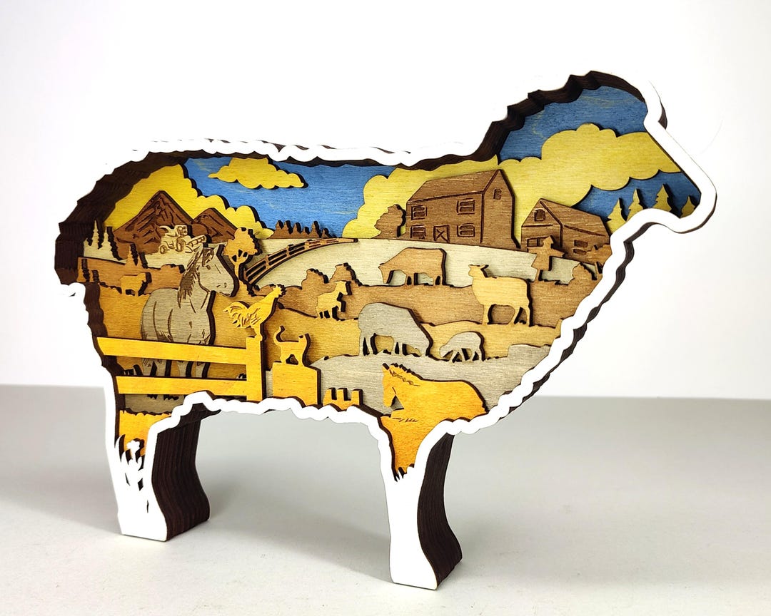 Lamb Svg, Sheep Layered Svg, Sheep CNC Cut, 3D Mandala, Sheep DIY ...