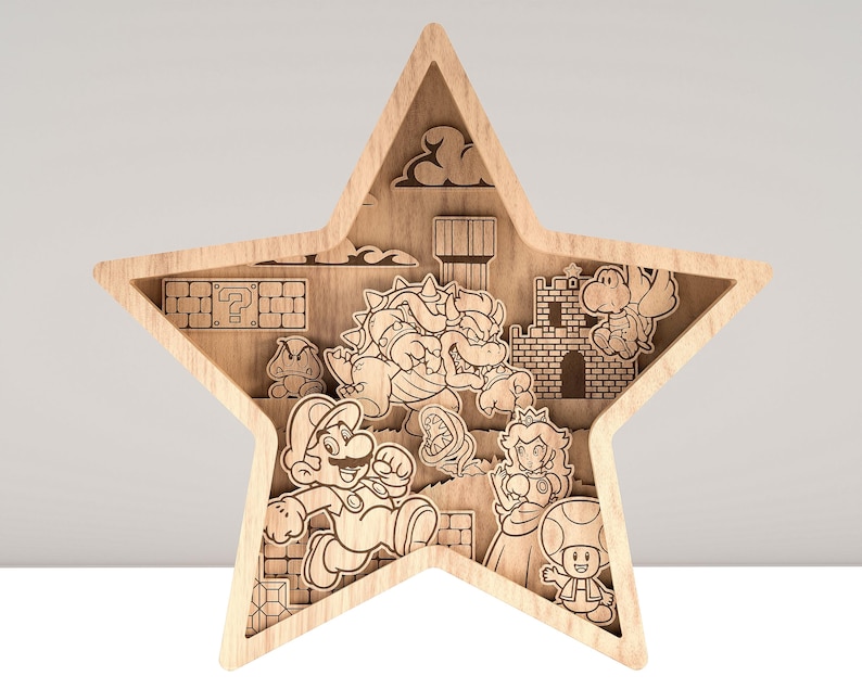 Star SVG, Jumpman, Video Game Laser Cut, Game Character Design ...