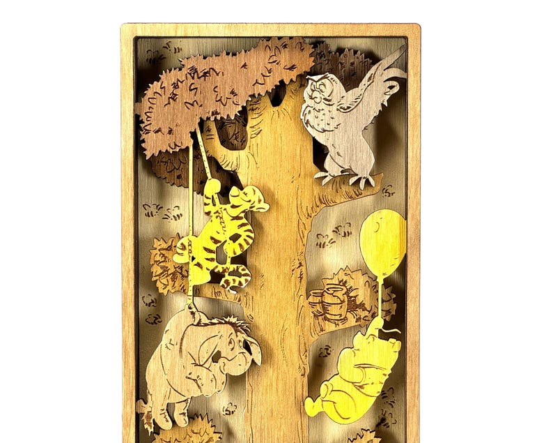 Vinni Friends SVG, Piglet, Tigger and Rabbit, Laser Cut Files - 5 ...