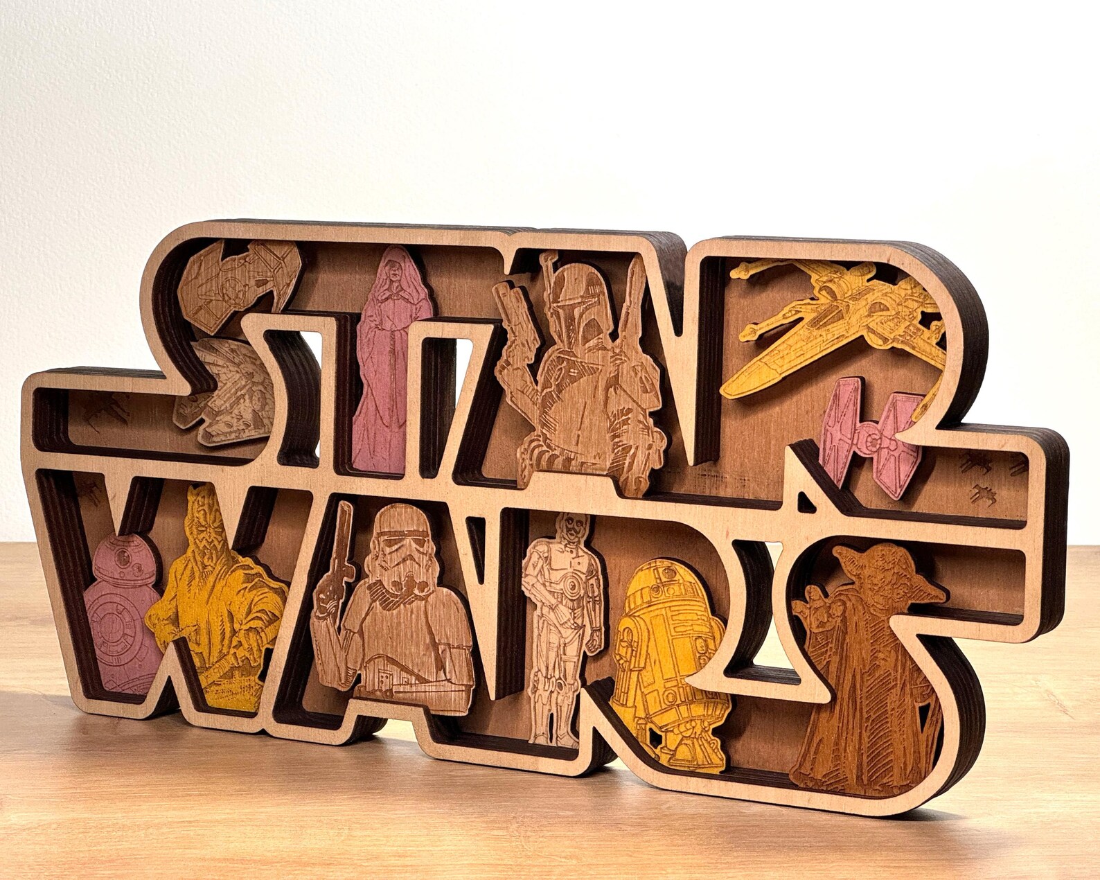 Set of 4 Templates, Layered Cut File, Laser Cut Files, Glowforge ...