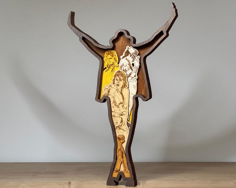 Laser Cut Files - 6 Layered Artwork for Glowforge - Moonwalk, Layered ...