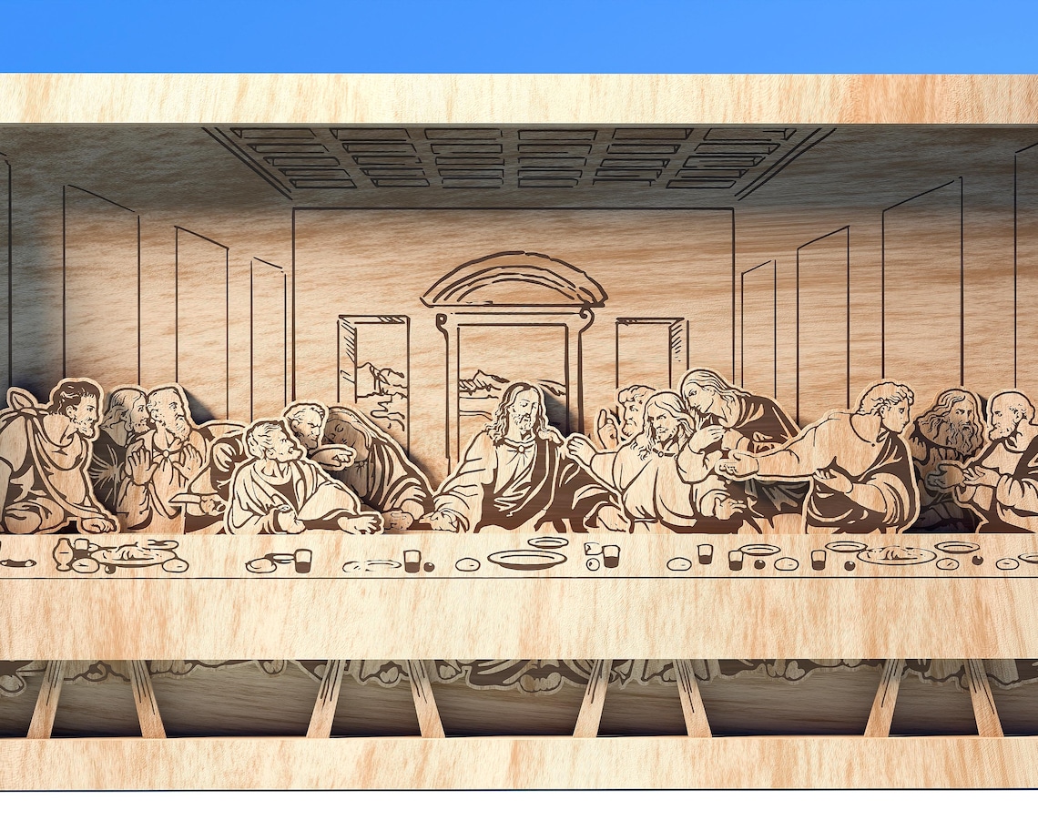 Laser Files the Last Supper, Last Supper 3D, Jesus, Laser Cut Files - 6 ...