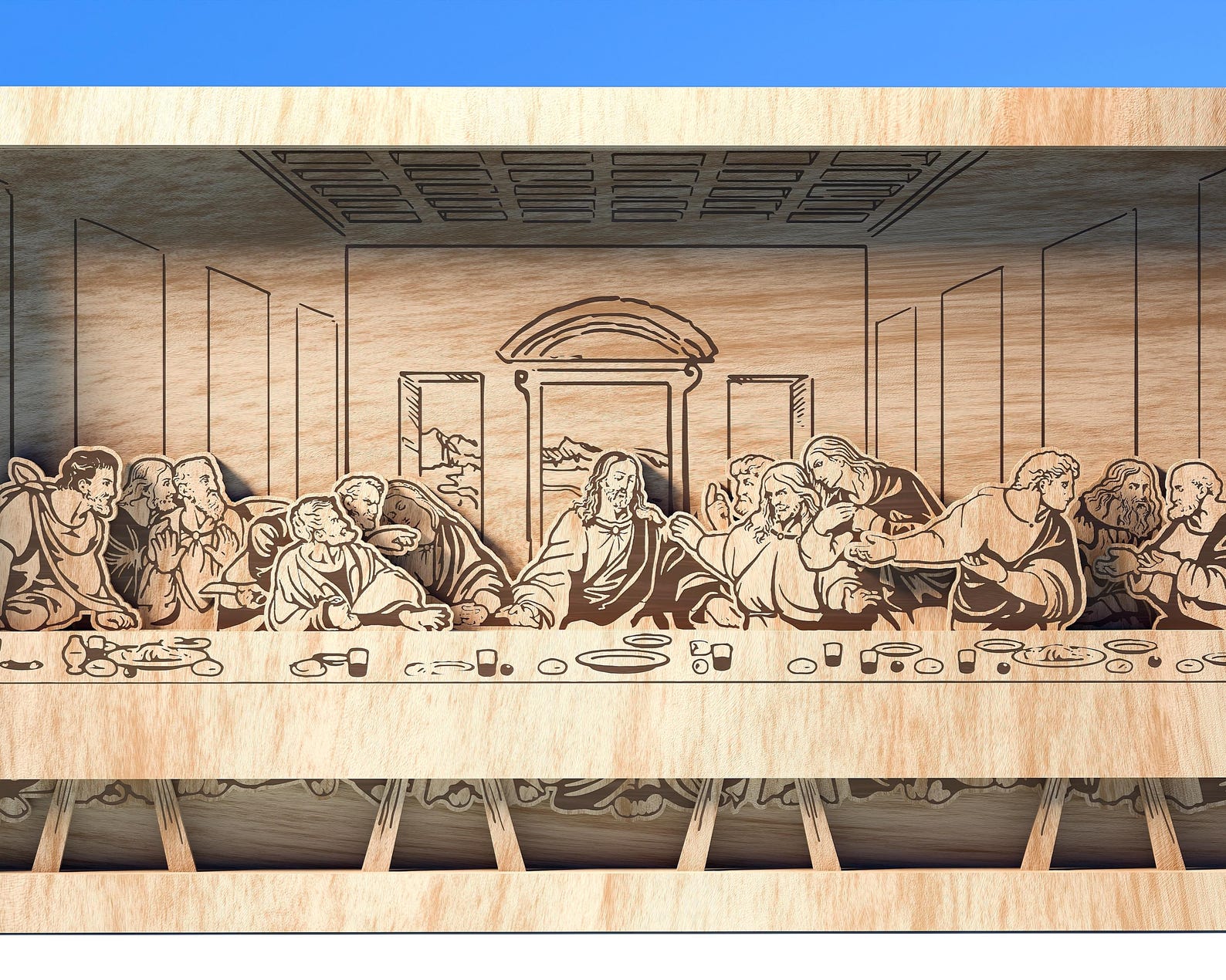 Laser Files the Last Supper, Last Supper 3D, Jesus, Laser Cut Files - 6 ...