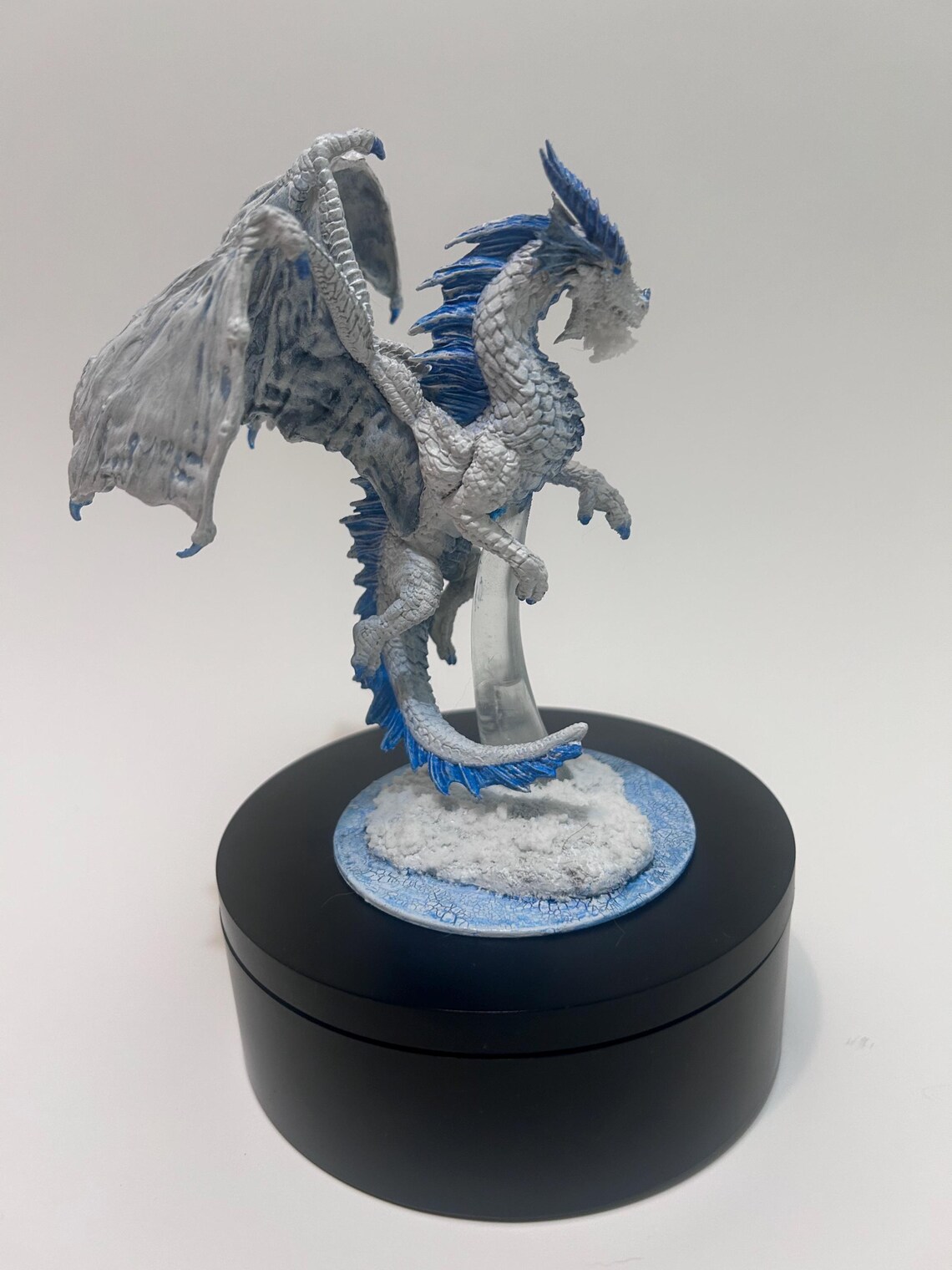 Icy White Dragon Miniature (pre-painted) - Etsy