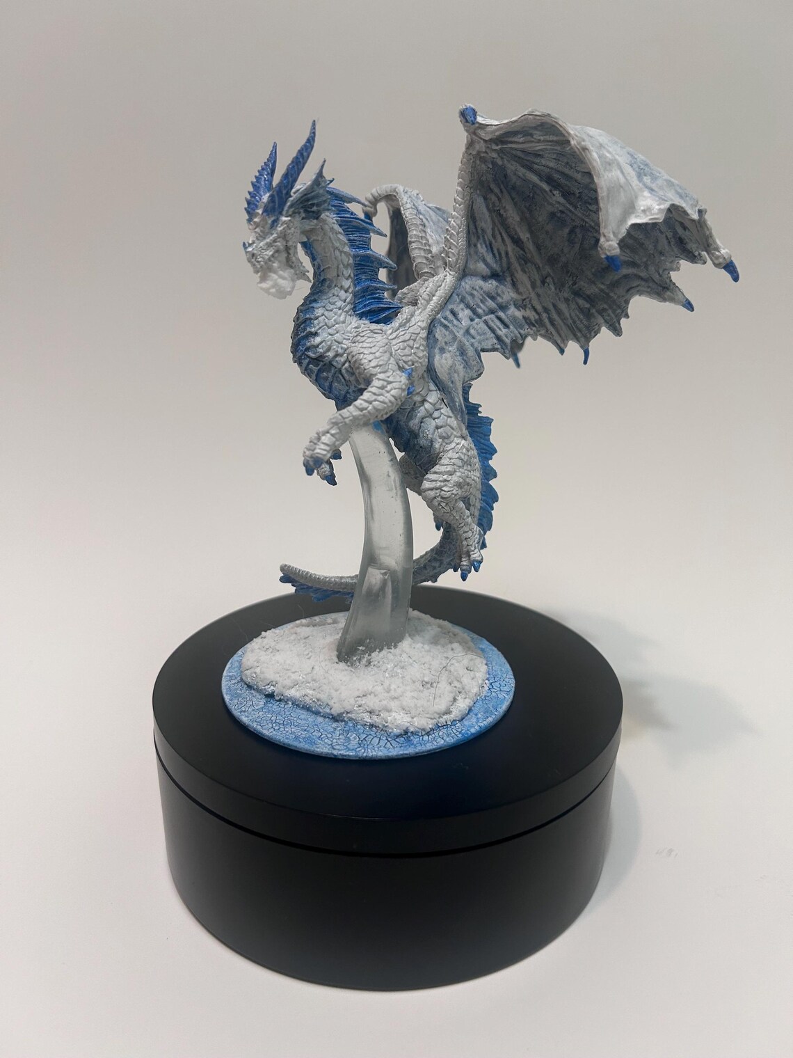 Icy White Dragon Miniature (pre-painted) - Etsy