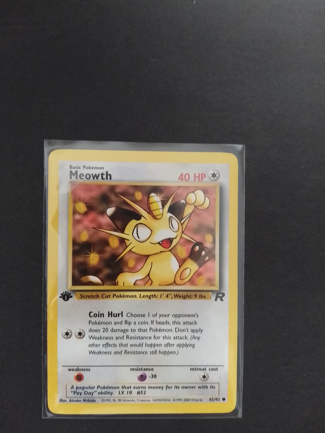 Pokemon Cards Meowth and Persian 4 Card Set 3 1st Editions and 1 ...