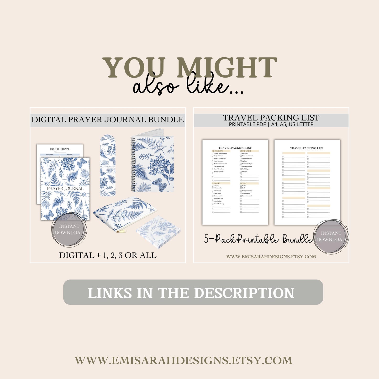 Coquette Bow Prayer Journal Digital Daily Bible Study Printable Planner ...