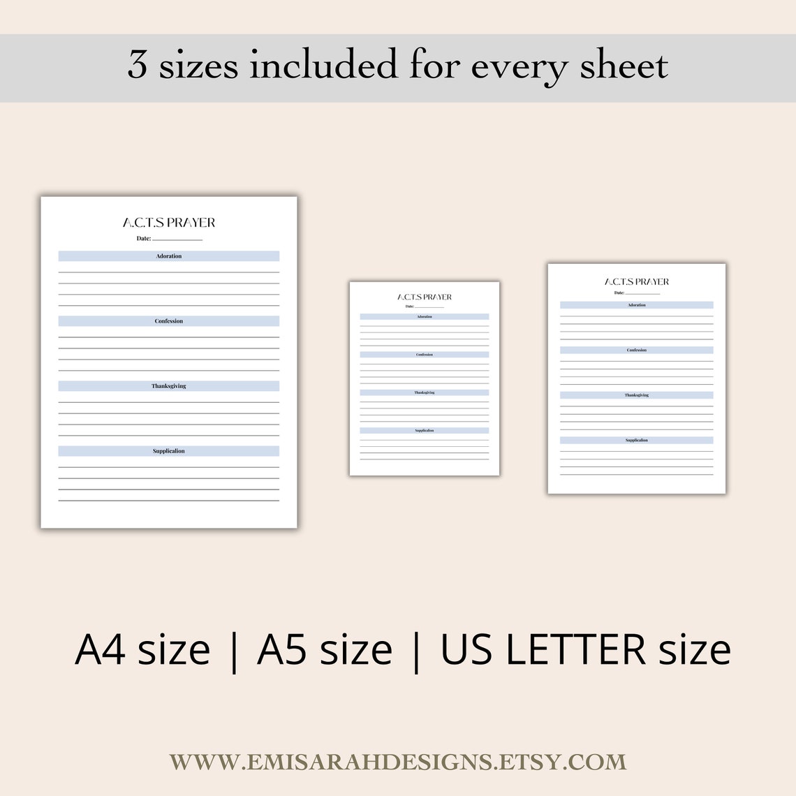 Snowflake Prayer Journal Printable Daily Bible Study Digital Planner ...