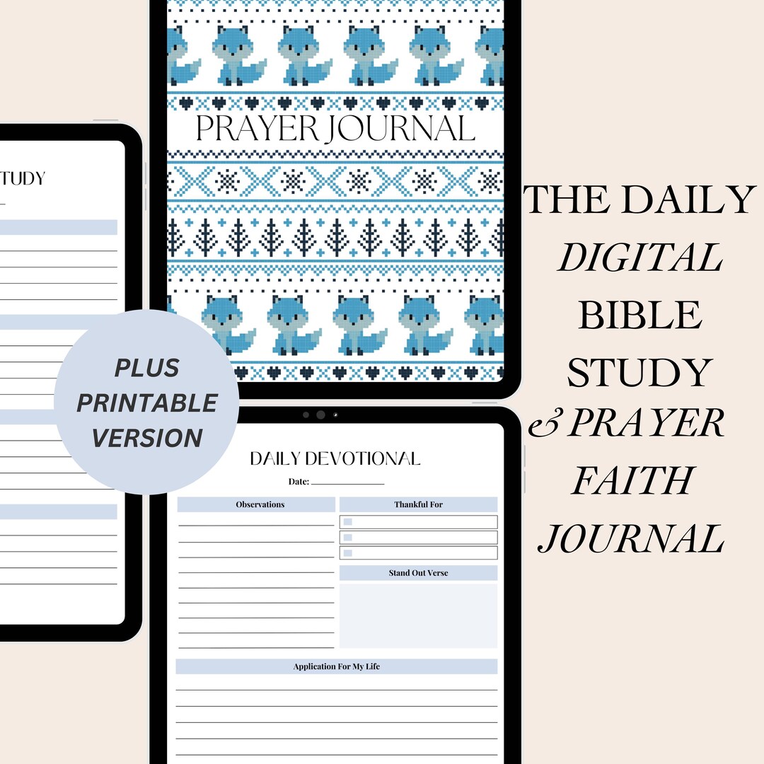 Digital Prayer Journal PDF Christian Planner Template Bible Study ...