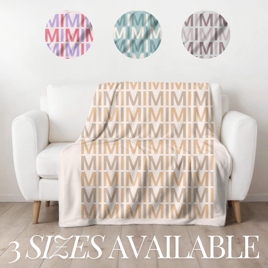 Postpartum Custom Minky Mom Blanket Personalized Sherpa Fleece Keepsake Blanket for New Mama ...
