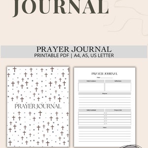Christian Prayer Journal Printable Daily Bible Study Digital Planner ...