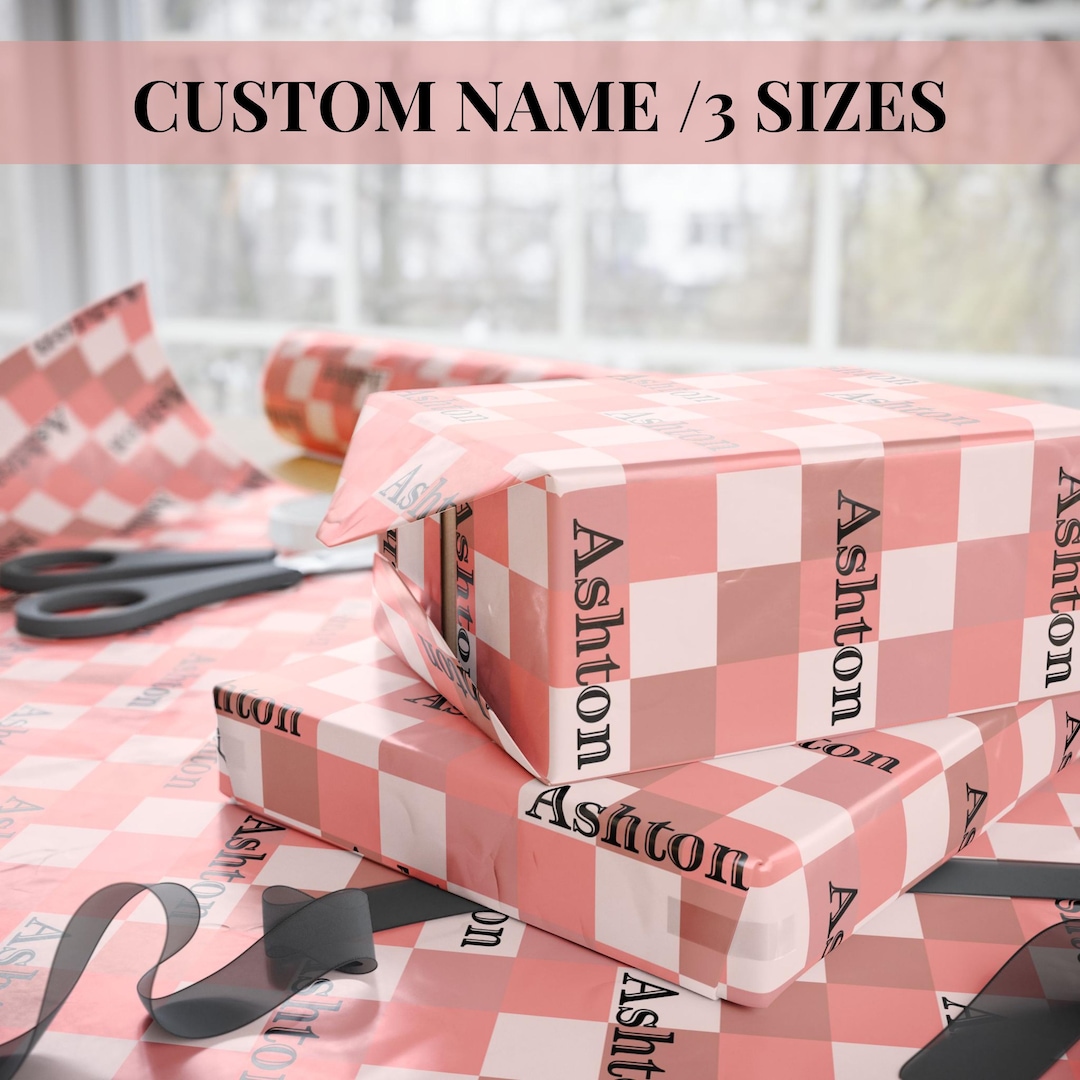 Personalized Name Wrapping Paper Custom Gift Paper Personalized Kids ...