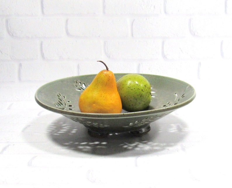 Fruit Bowl Decorative platter Ceramic Bowl Centerpiece | Etsy