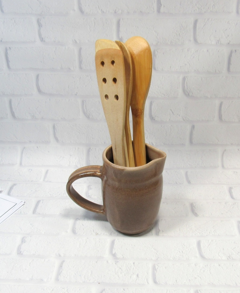 Pottery Pitcher Creamer Ceramic Jug Utensil Holder | Etsy