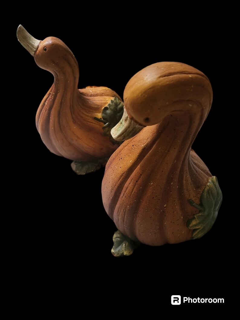 Vtg Ducks Geese Gourd Ceramic Figurines - Etsy