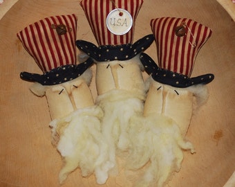 Primitive Digital Pattern EPATTERN Folk Art Primitive Uncle Sam Hat ...