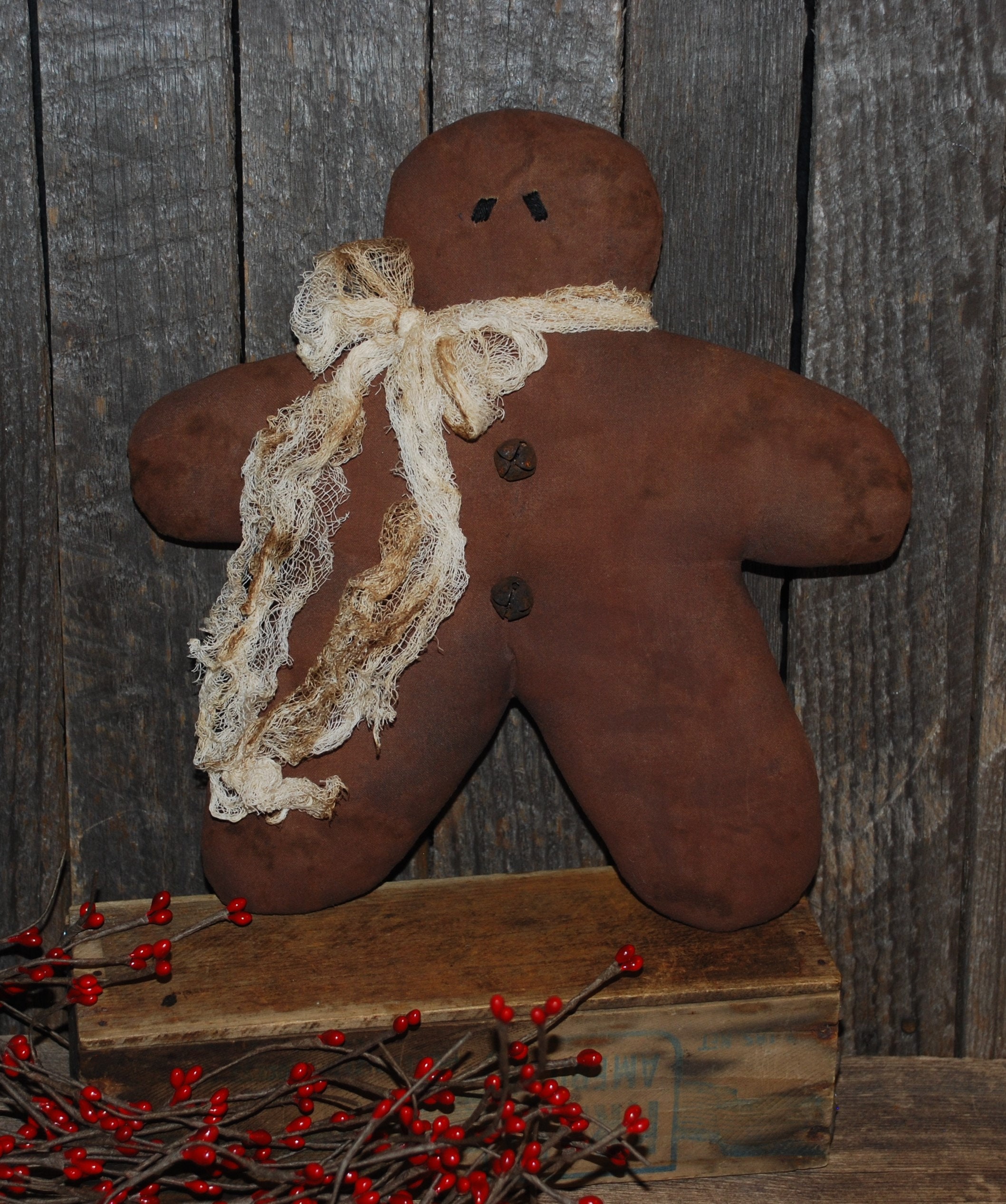 Primitive Digital Pattern EPATTERN Folk Art Primitive Gingerbread Man ...