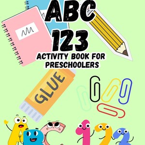 ABC/123 Pre-k Activity Book - Etsy