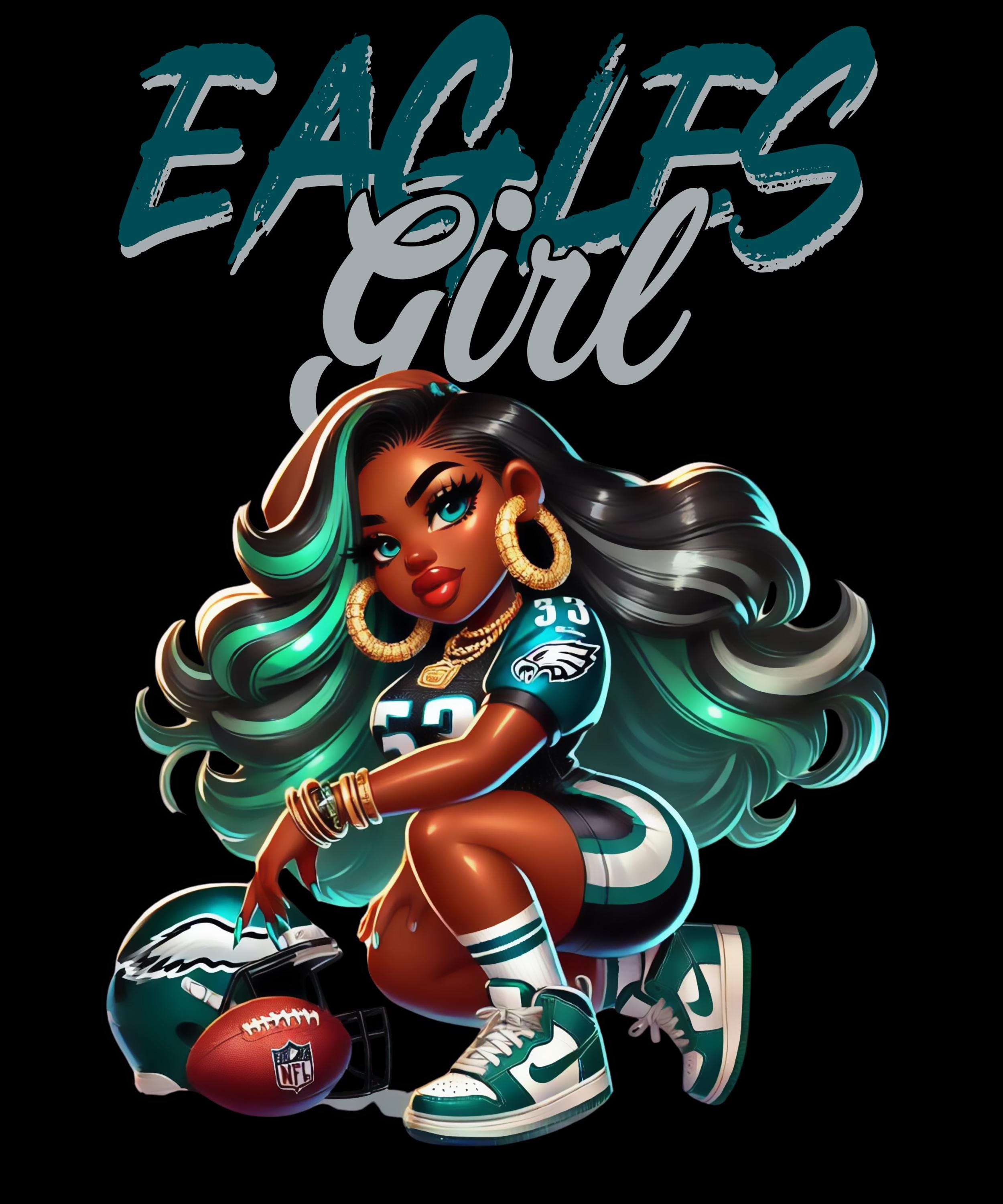 Eagles Girl Canva Pro PNG (non Editable) - Etsy
