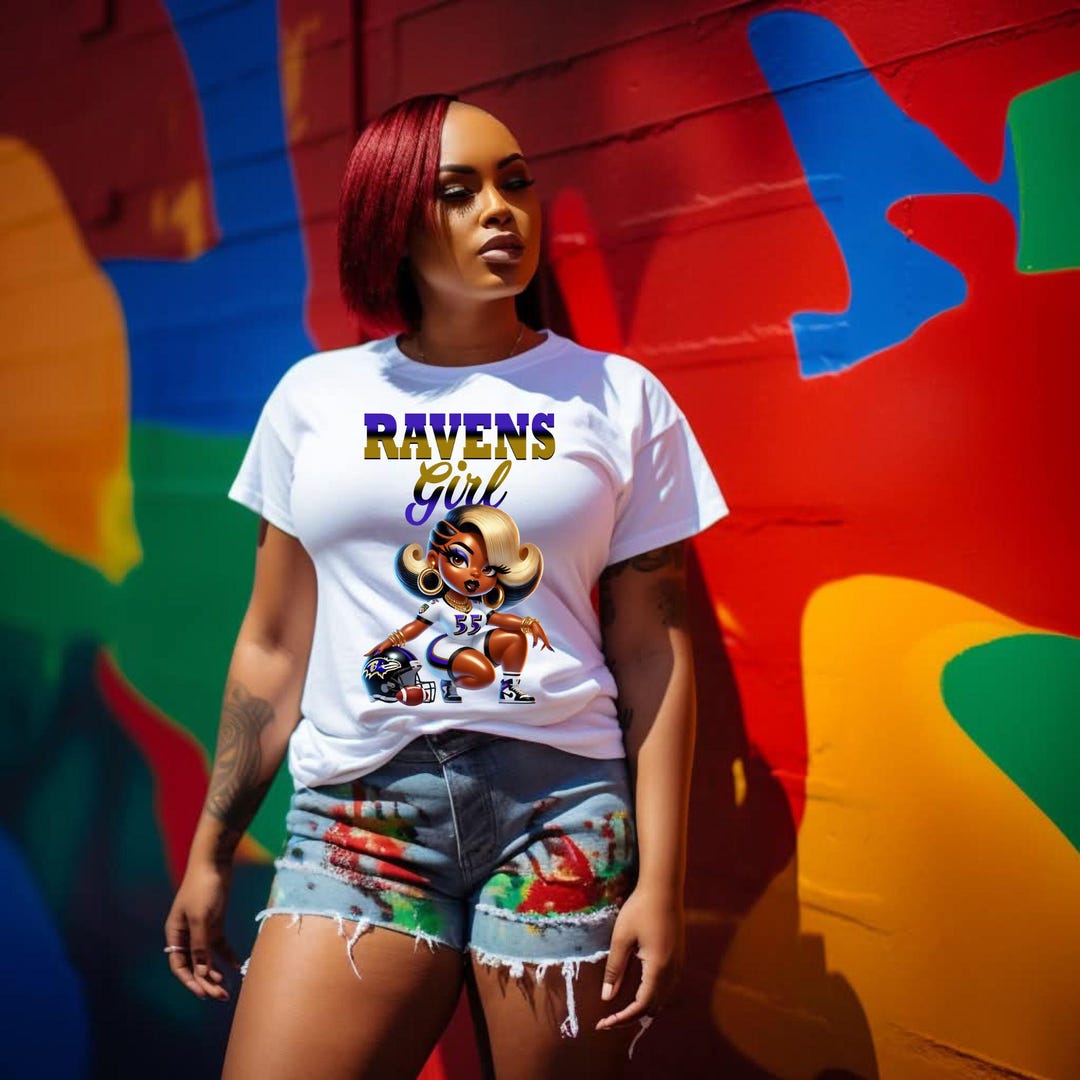 Canva Pro Ravens Girl PNG (non Editable) - Etsy