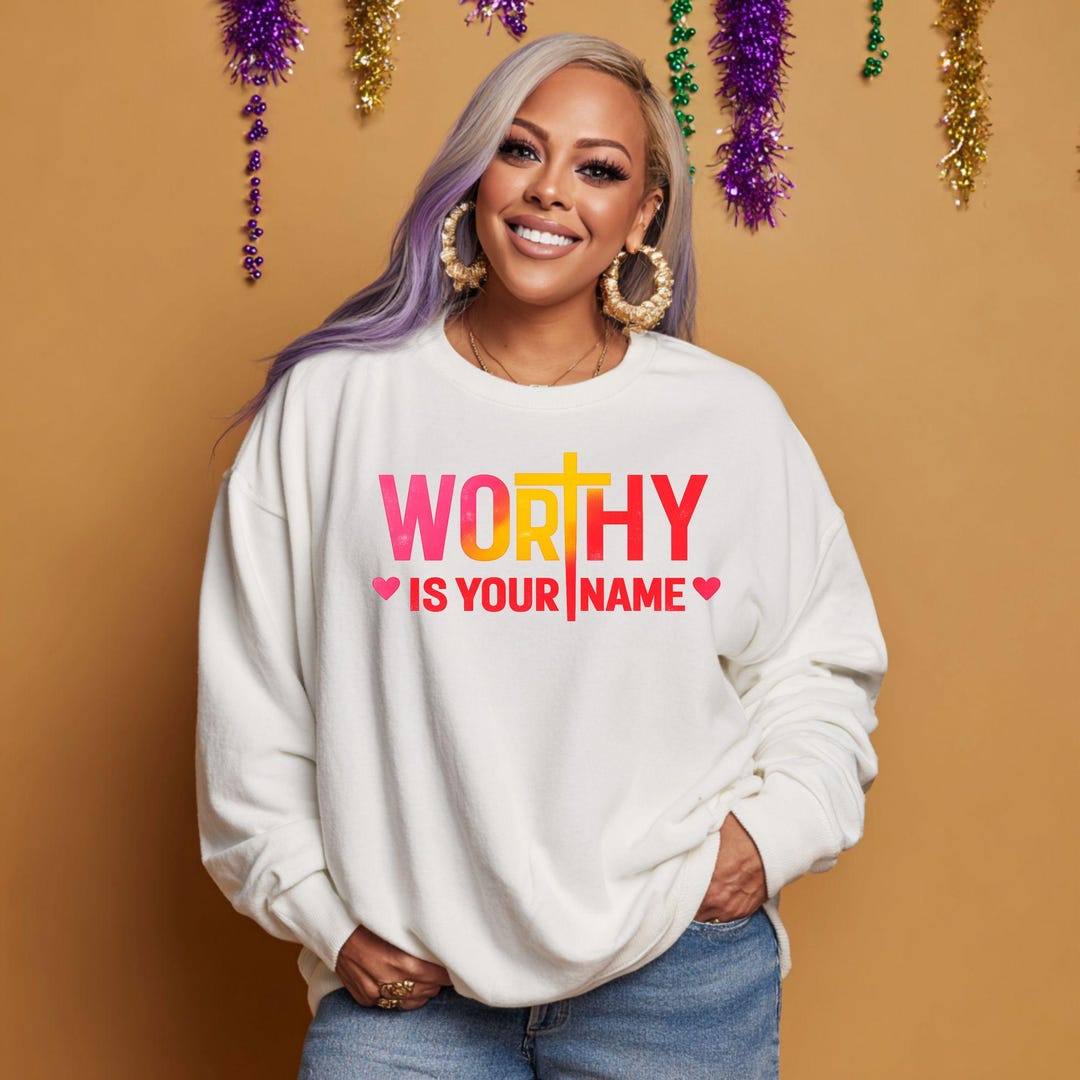 Canva Pro Worthy is Your Name Red Png/jesus Praise Shirt Design ...