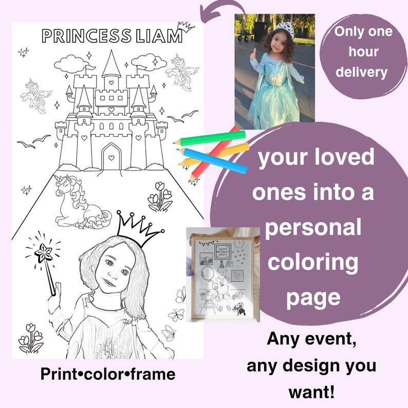 Custom Coloring Page Printable Coloring Custom Coloring Personalized ...