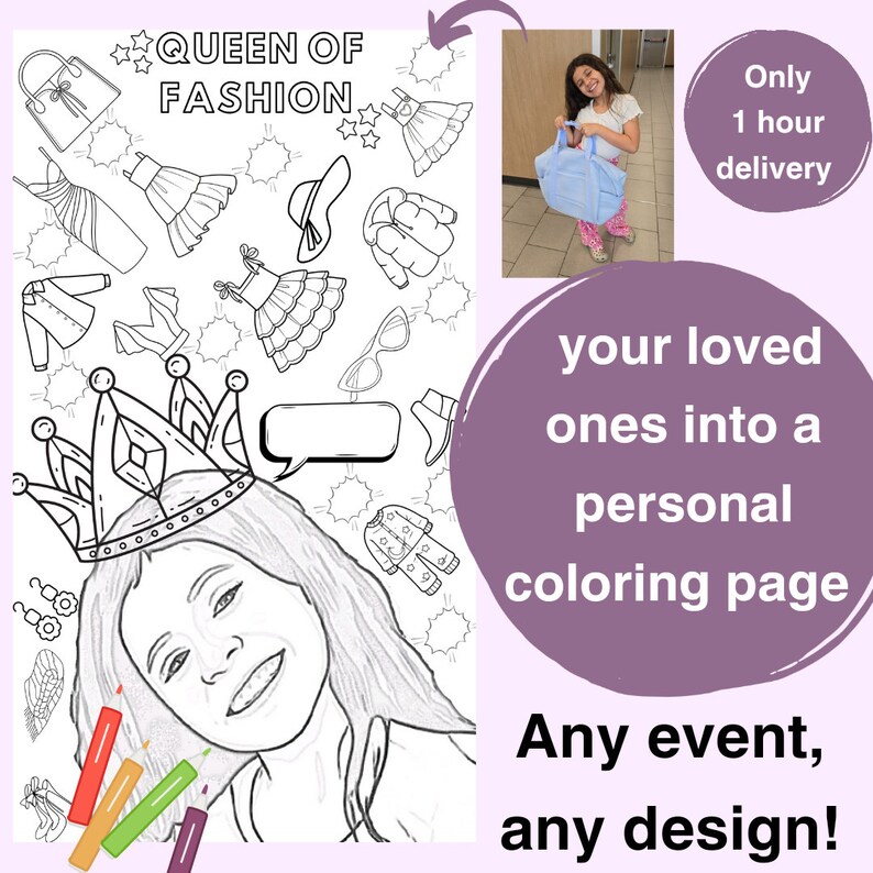 Custom Coloring Page Printable Coloring Custom Coloring Personalized ...