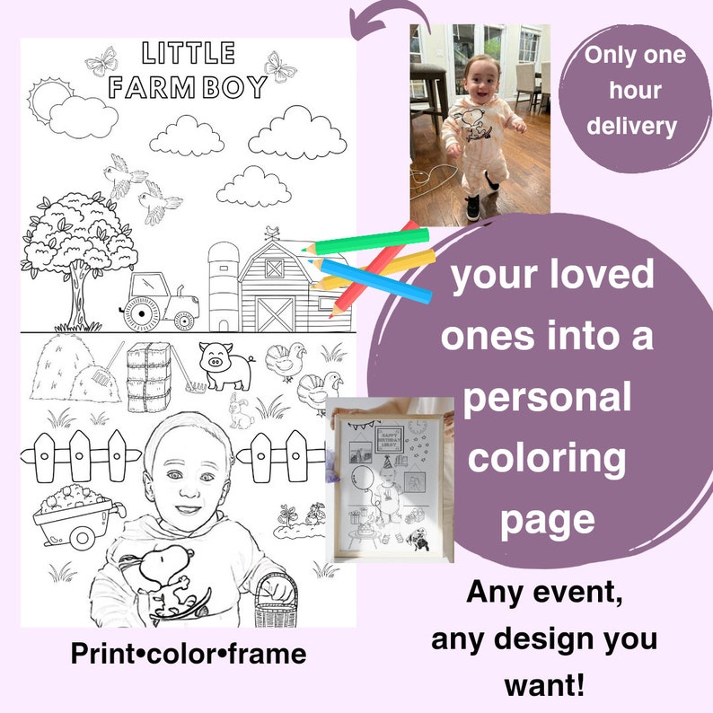 Custom Coloring Page Printable Coloring Custom Coloring Personalized ...
