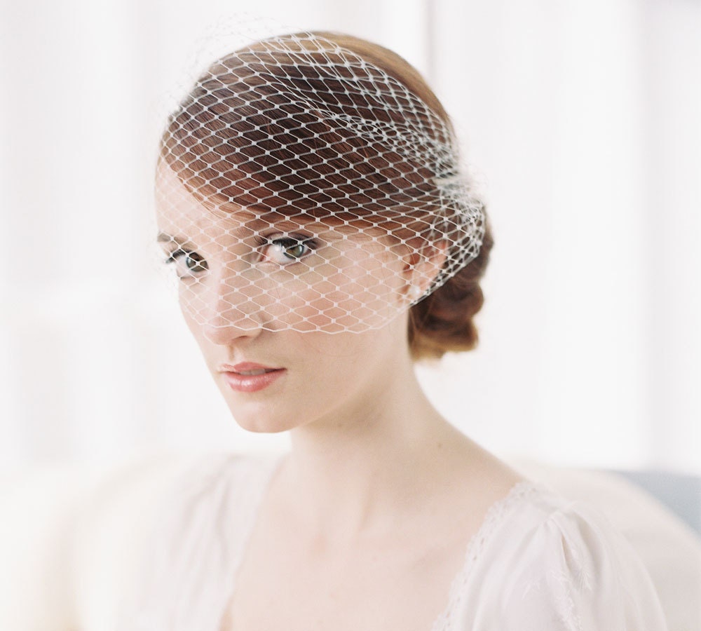 Birdcage Veil, Bandeau Veil, Bridal Veil - French Net - Style 1974 - Etsy