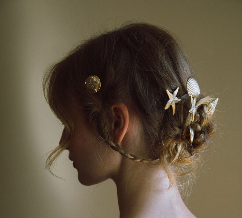 Venus Sea Shell Beach Wedding Hair Pins No. 2291 | Etsy