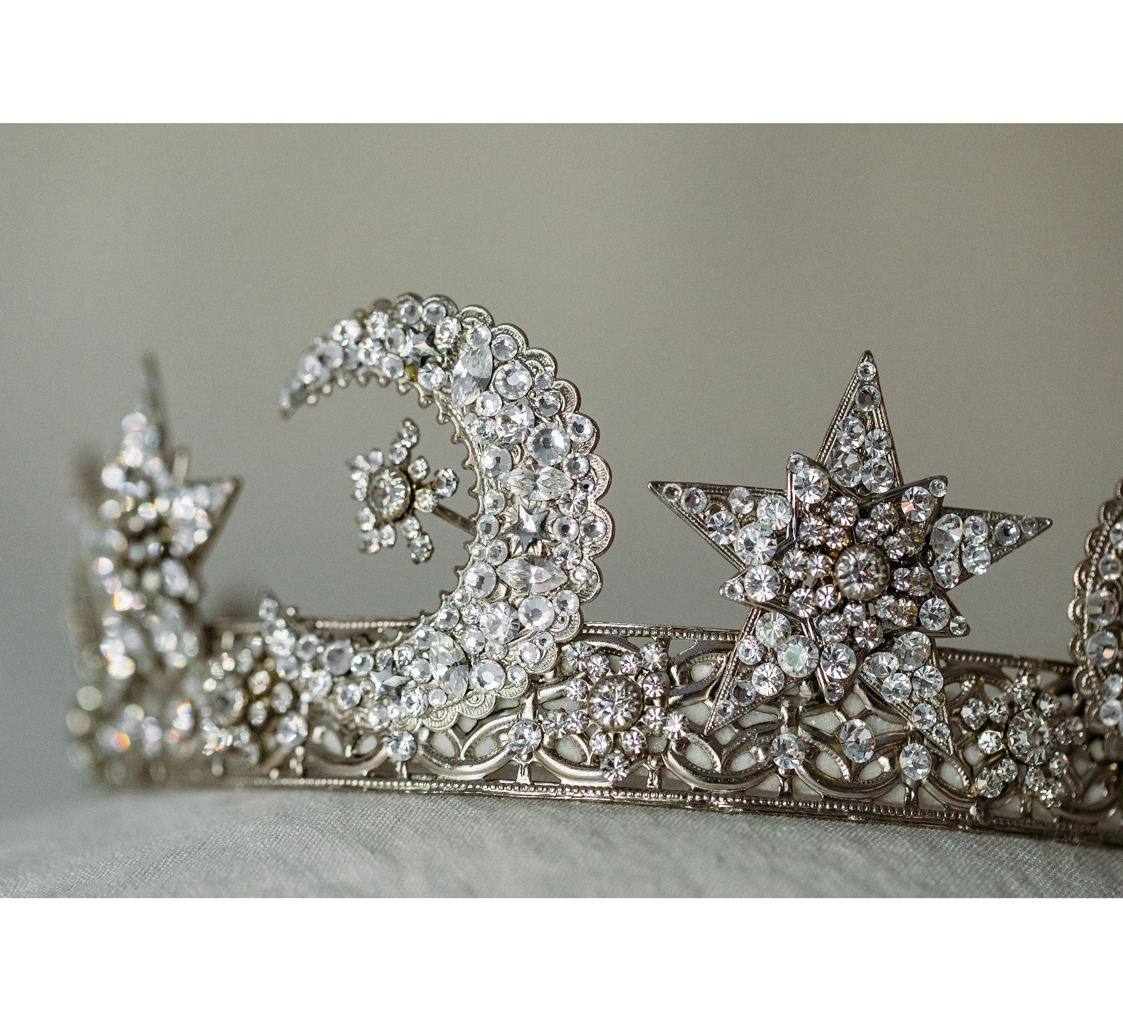 Earthbound Misfit Moon & Stars Celestial Wedding Crown NO. 2331 - Etsy