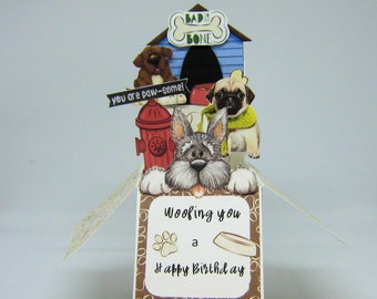 Puppy birthday card | Etsy