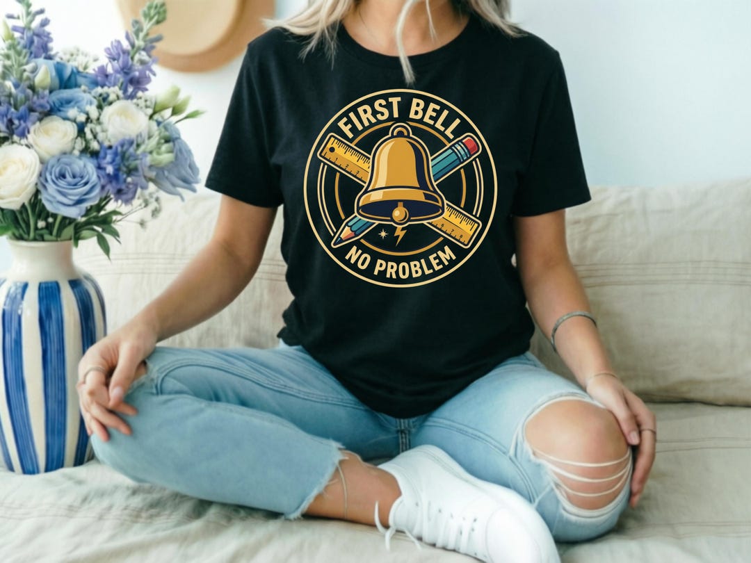 First Bell No Problem Boys T-shirt, Back to School Graphic Tee - Etsy