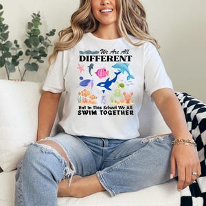 Ocean Animals Unity T-shirt, Inclusive Classroom Tee, School Swim ...