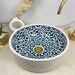 Custom Made Natural Blue Modern Flower Bathroom Vessel Washbasin ...