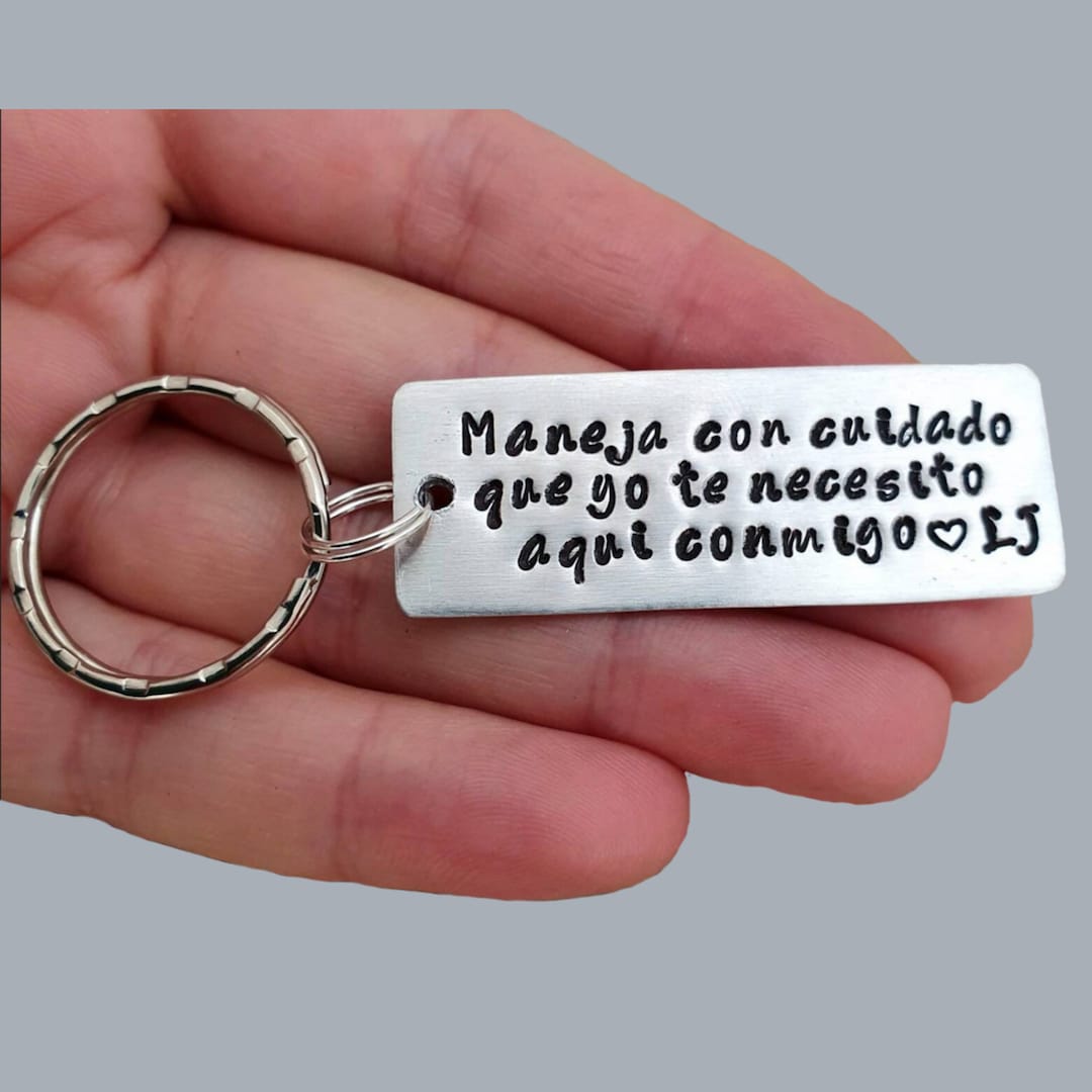 Personalized Keychain, Maneja Con Cuidado Llavero, Boyfriend Gift ...