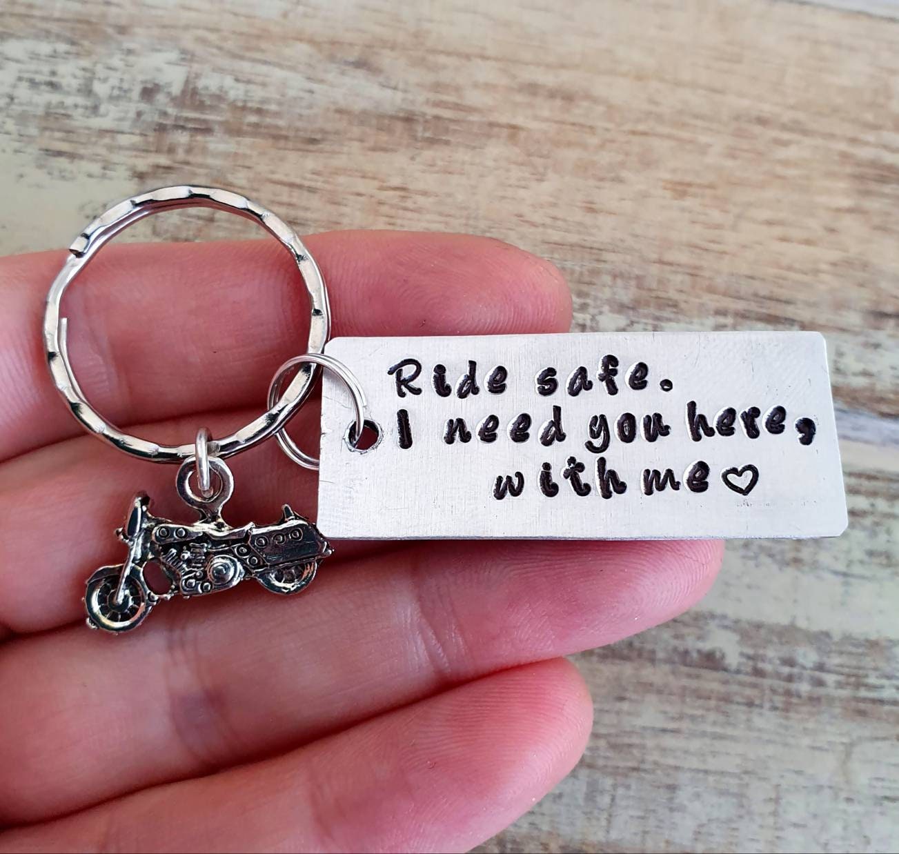 Personalized Keychain Drive Safe Ride Safe Motorcycle - Etsy UK