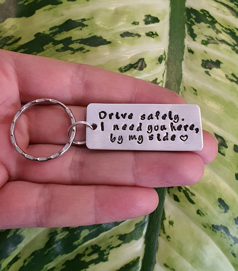Personalized Drive Safely Keychain Custom Engraved Key Ring - Etsy Denmark