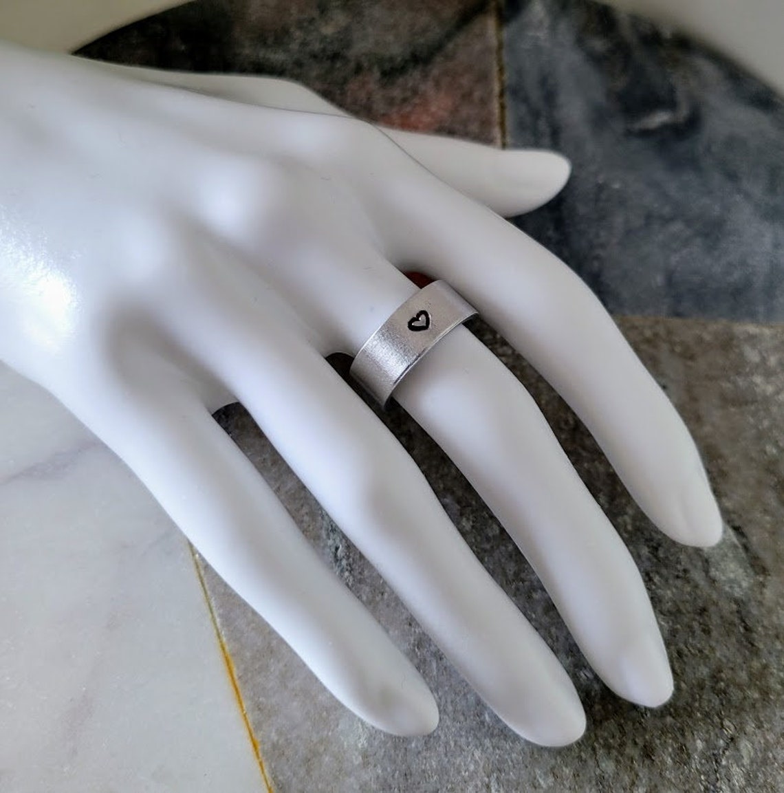 Couple Ring Cuff Ring Engraved Ring Monogram Aluminum - Etsy