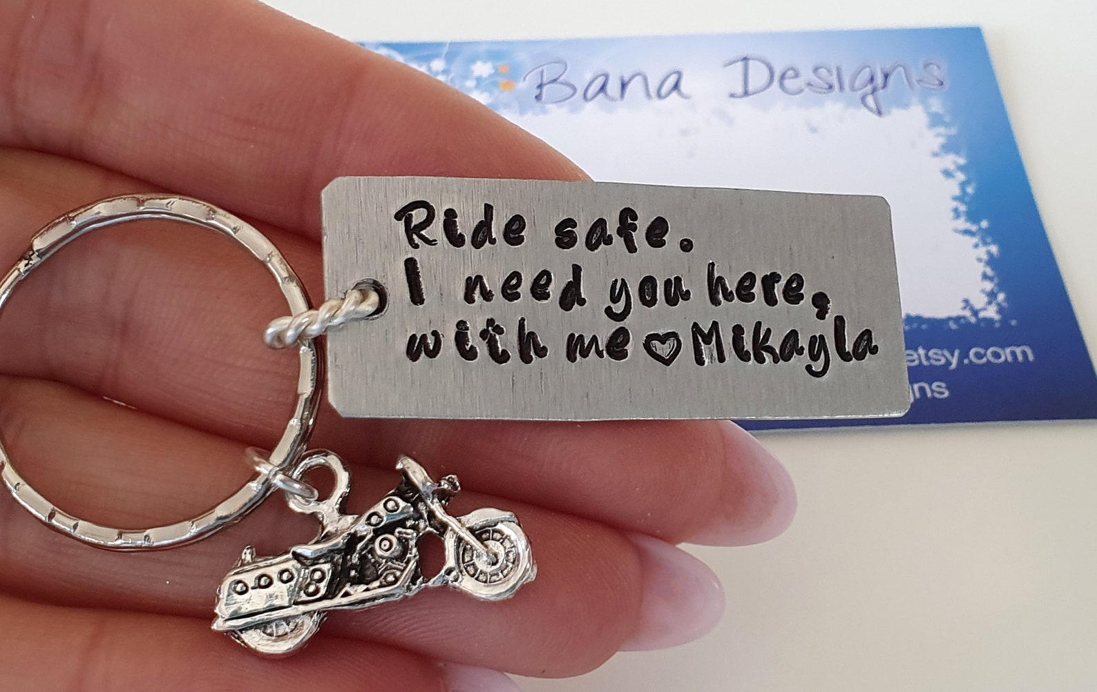 Personalized Keychain Drive Safe Ride Safe Motorcycle - Etsy UK